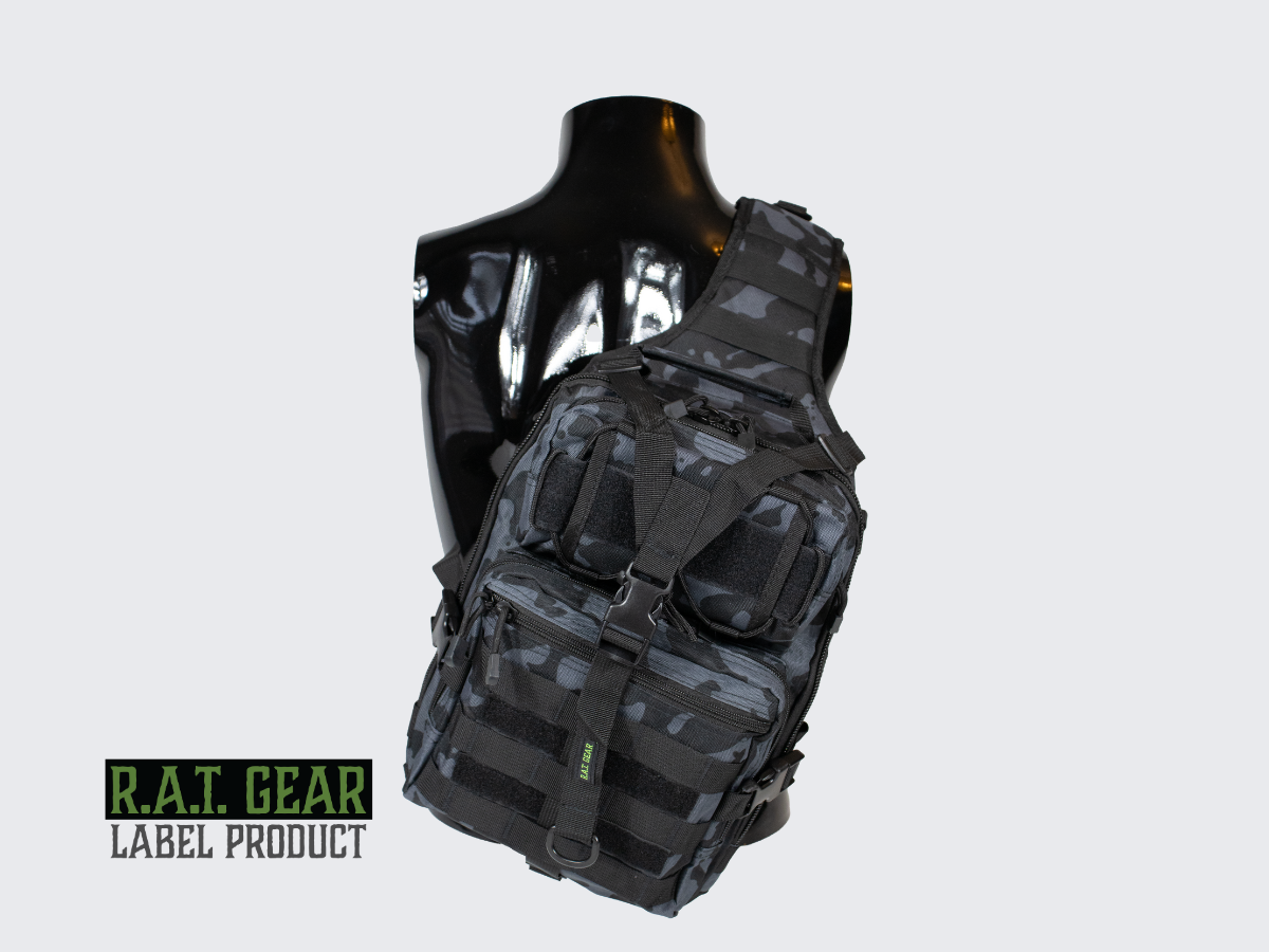 Sling Bag RG MOLLE 14 L Black-Grey Camo