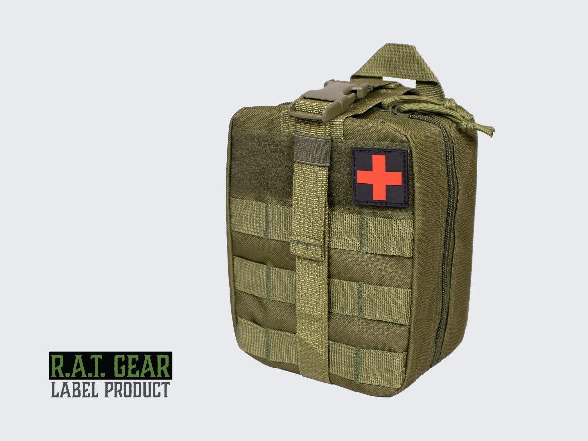 Tactical MOLLE First Aid Bag Green